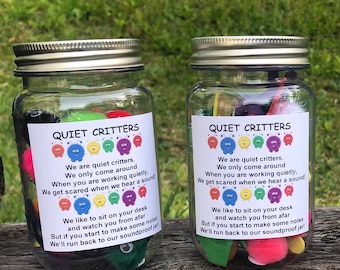 Quiet Critters Jar, Behavior Classroom Management Tool, Homeschooling ...