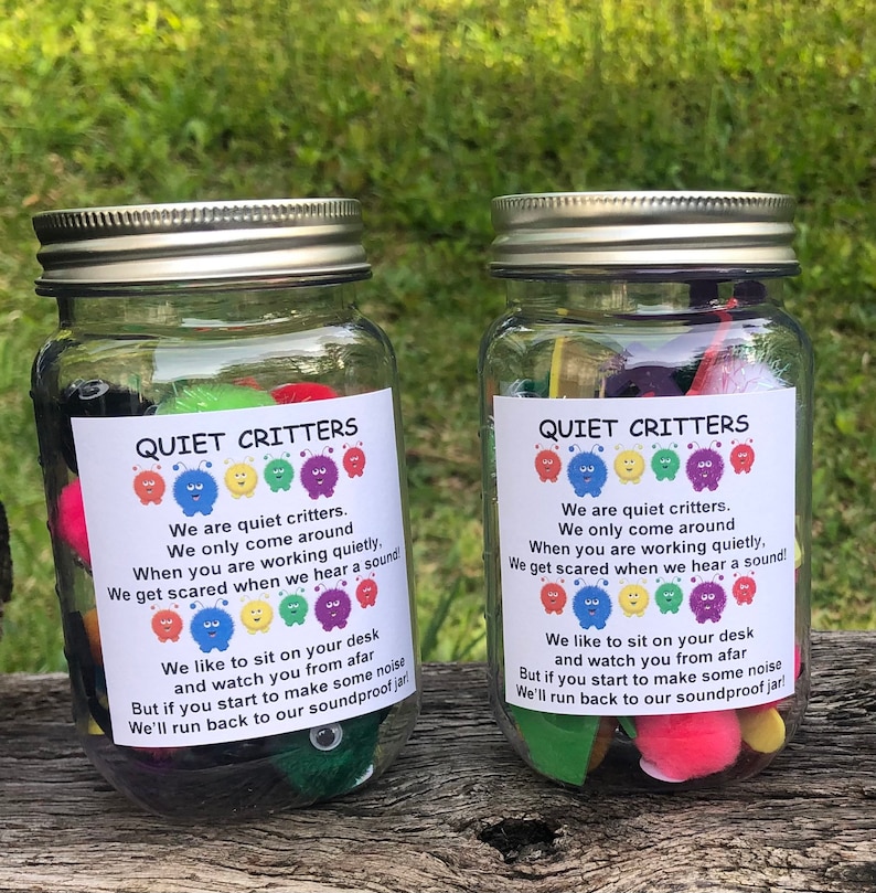 2 Jars of Quiet Critters, Behavior Classroom Management Tool ...