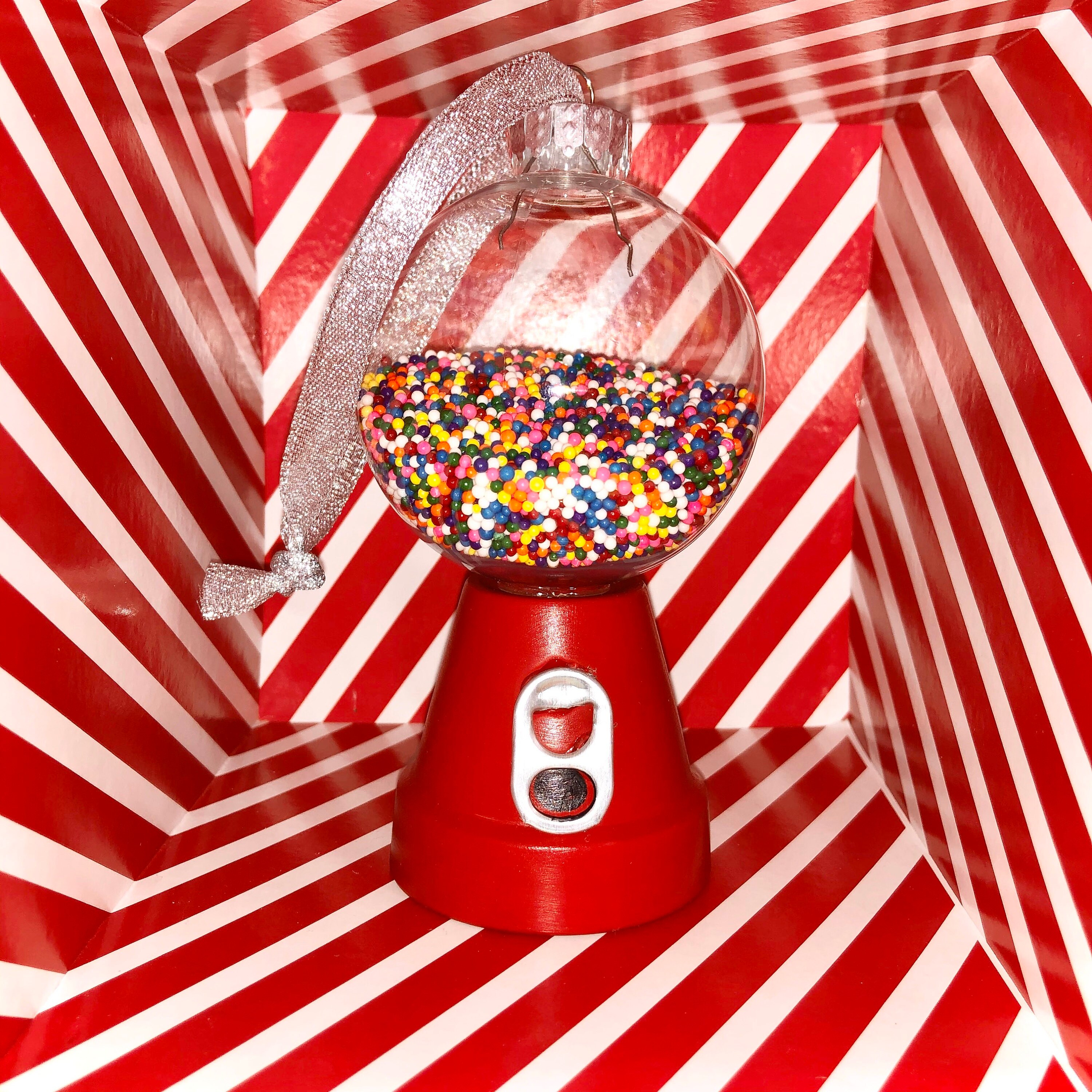 Set of 5 Gumball Machine Ornaments, Christmas Tree Ornaments, Christmas ...