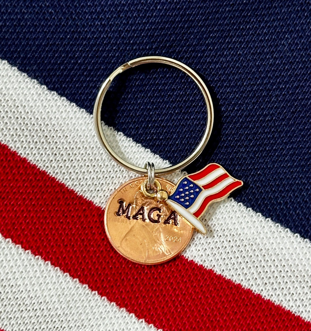MAGA 2024 Penny Keychain, Presidential Year Keepsake, I Voted Penny ...