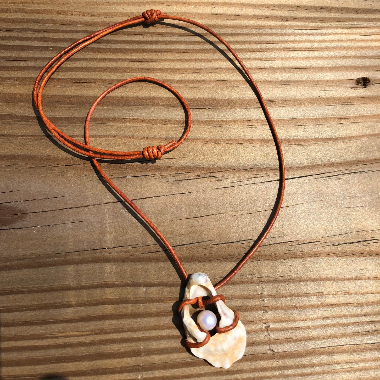 Amelia Island Florida Seashell Necklace Souvenir Adjustable | Etsy