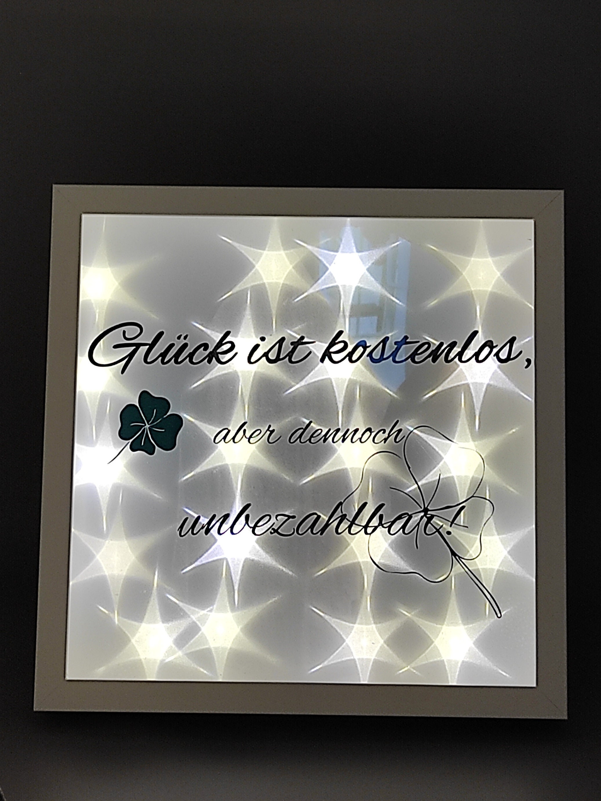 Frame LED Illuminated With Slogan happiness is - Etsy UK