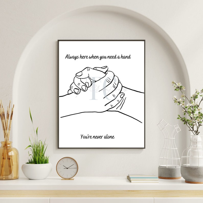 Wall Art, Helping Hand Art, Motivation Art, Inspiration Art, Printable ...
