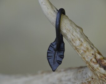 Leaf Key Chain Handforged Leaf Key Ring Leaf Key Ring - Etsy