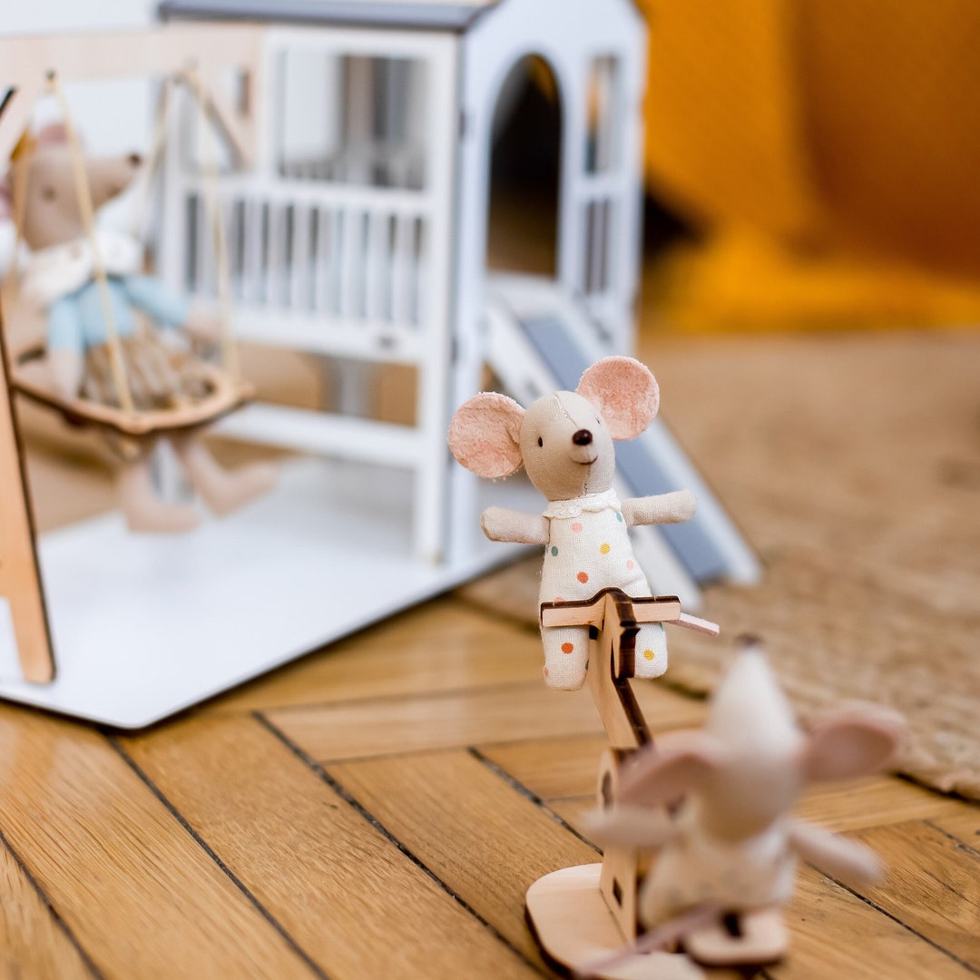 Miniature Wooden Playground Set Diorama Wooden Toys for - Etsy