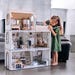 Gray Large Dollhouse With Terrace and Balcony - Modern Doll House for ...