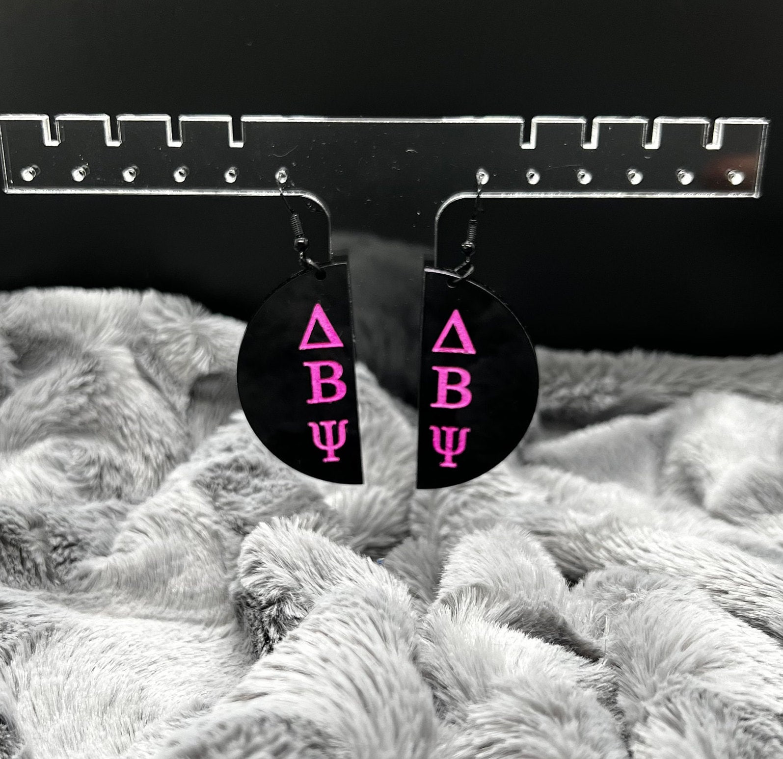 Delta Beta Psi Custom Earrings Black - Etsy