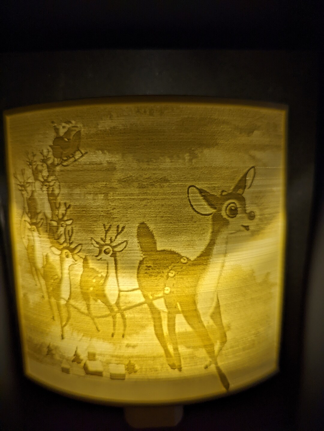 Rudolph and Eight Reindeer Pulling Santa's Sleigh Nightlight 3d Printed ...