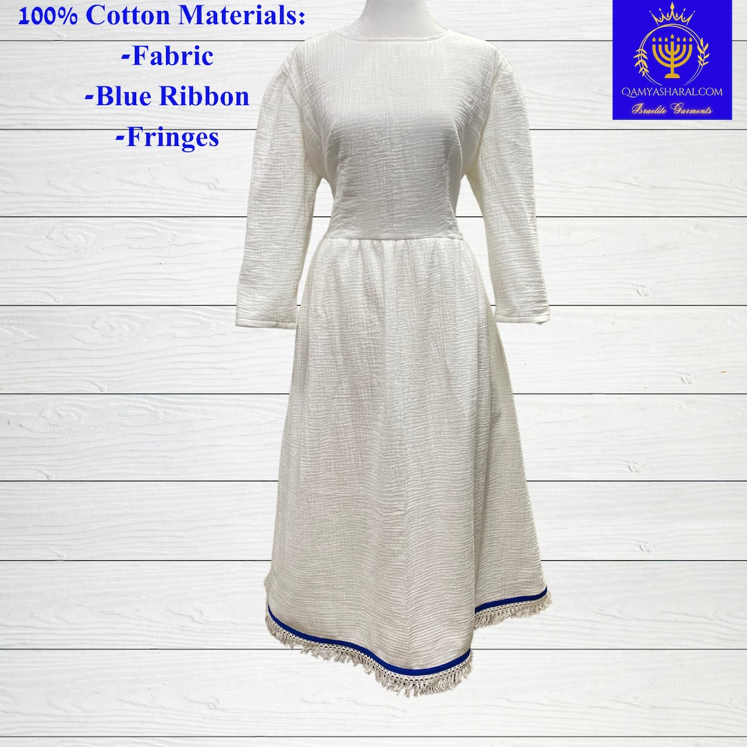 Israelite Women’s Dress, Hebrew Dress With Fringes, Fringes, Garments ...