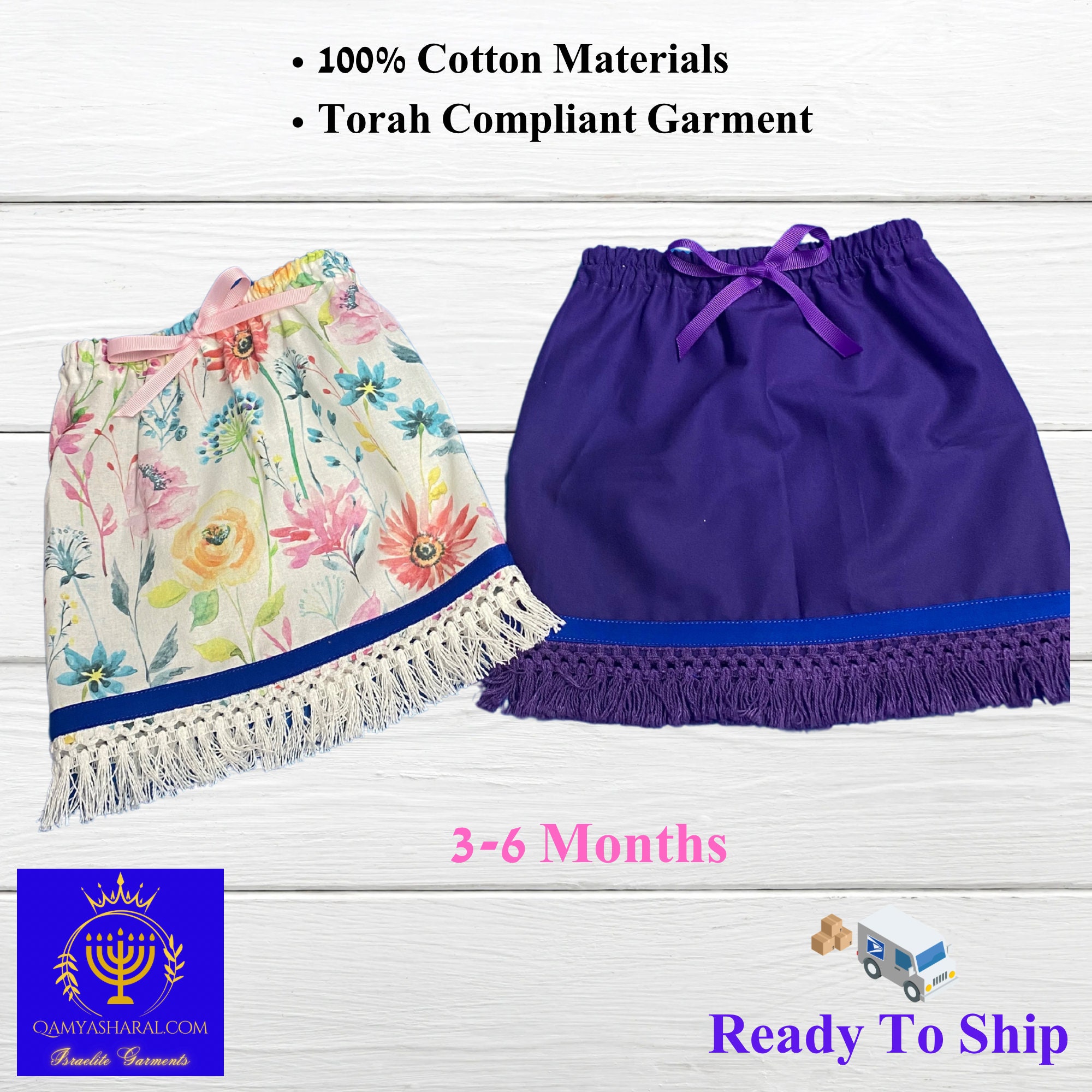 Israelite Skirt With Fringes Size 3-6mo. Hebrew Israelite, Fringes ...