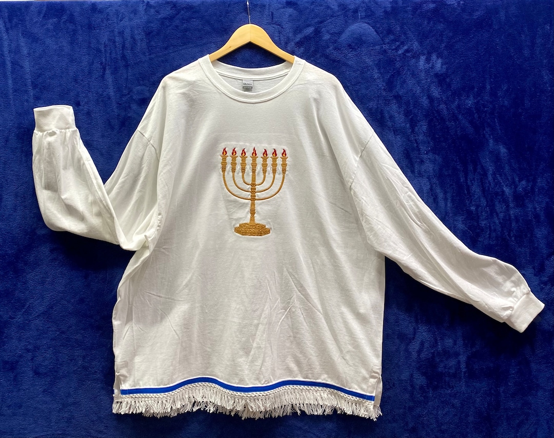 Israelite Long SLEEVE Embroidered Shirt, Hebrew Shirt With Fringes ...