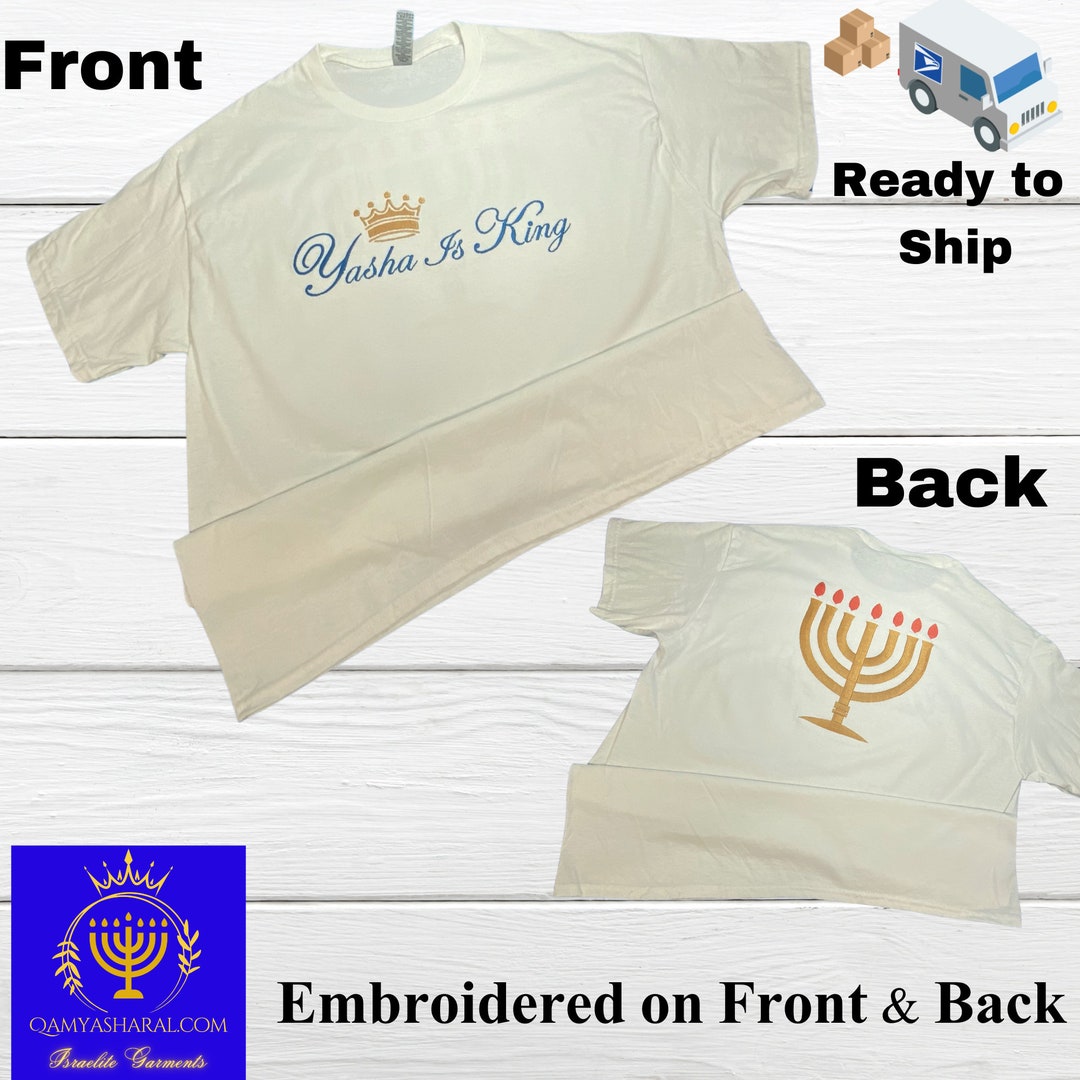 Yasha is King Embroidered T-shirt - Front & Back Design, Fringes ...