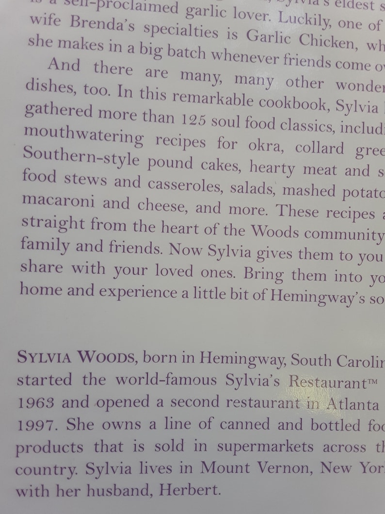 Sylvia's Family Soul Food Cookbook - Etsy