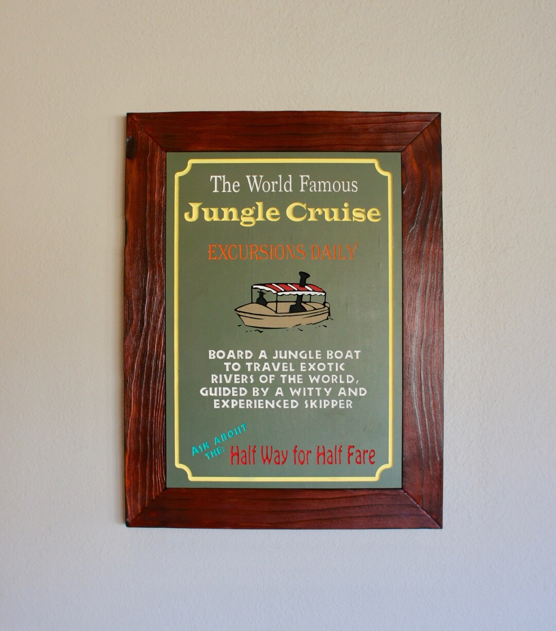 Jungle Cruise Inspired skipper Wood Wall Hanging - Etsy
