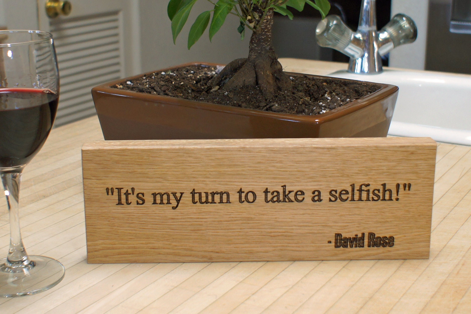 David Rose Inspired-selfish Quote Sign - Etsy