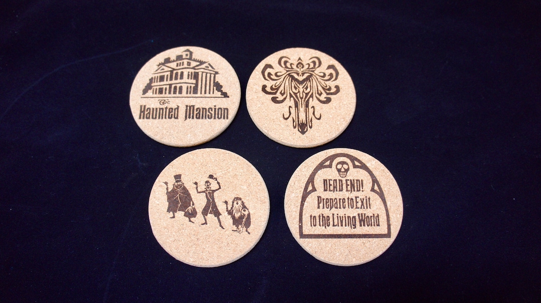 Haunted Mansion Inspired Cork Coasters-set of 4 - Etsy