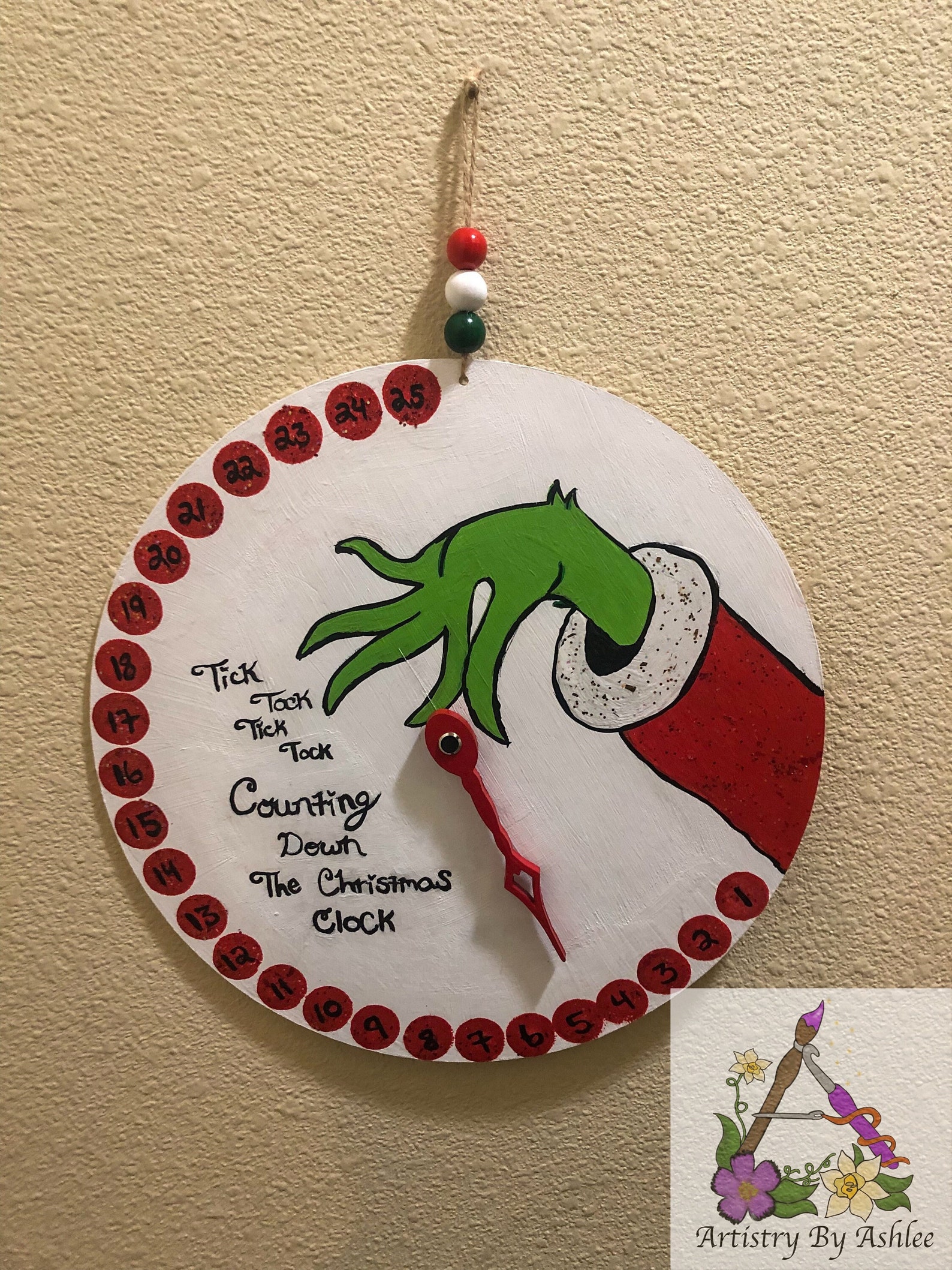 Grinch Count Down Christmas Clock - Etsy