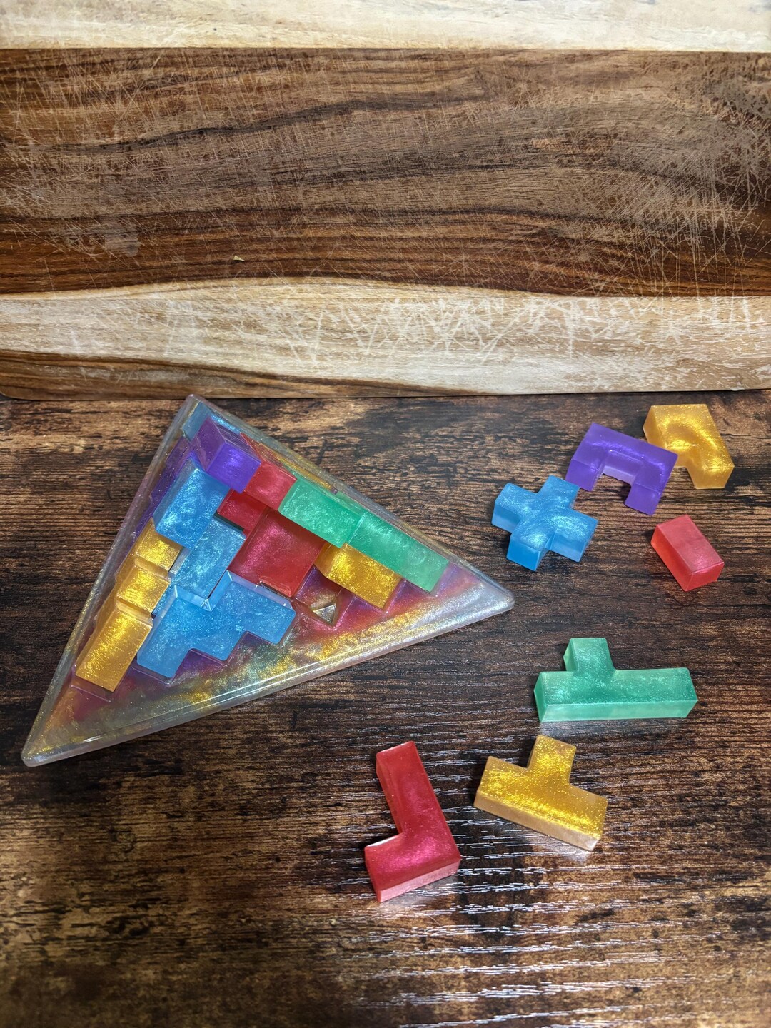 The 3D Pyramid Puzzle - Rainbow Mania - Etsy