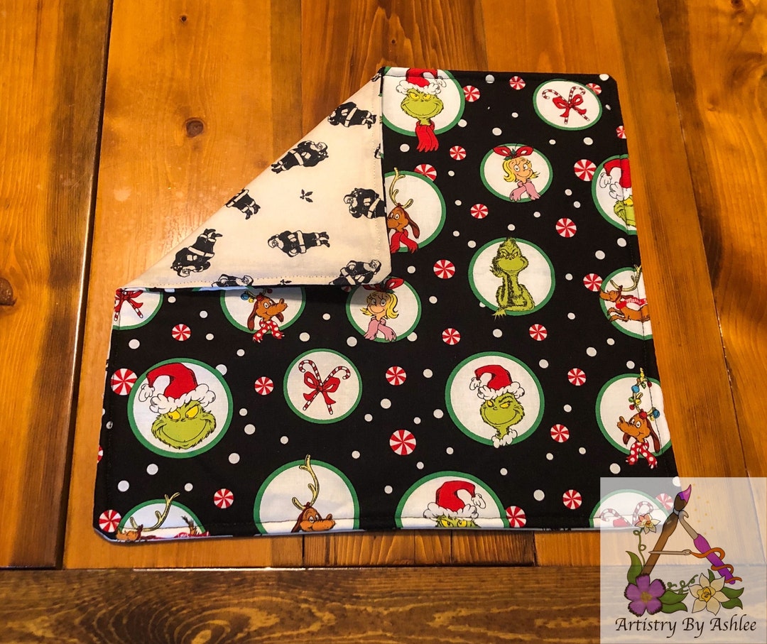 Reversible Santa and Grinch Characters Table Mat/ Placemat - Etsy