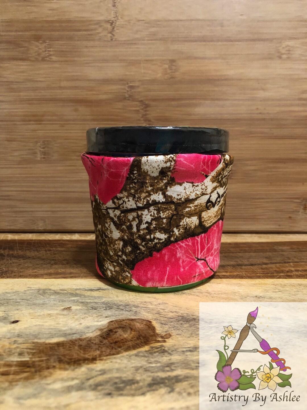 Pink Tree Camo Ice Cream Pint Cozy - Cotton Backing - Etsy