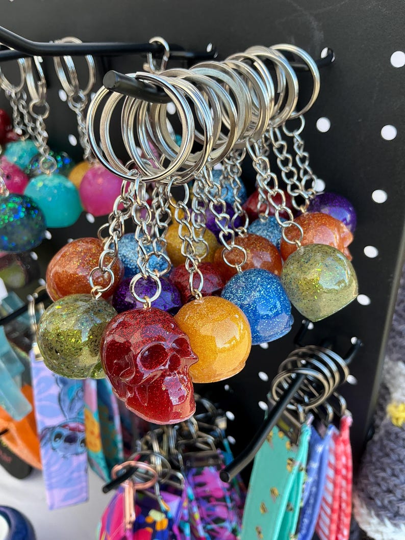 Mystery Keychains- Skull Keychains *colors WILL Vary - Etsy