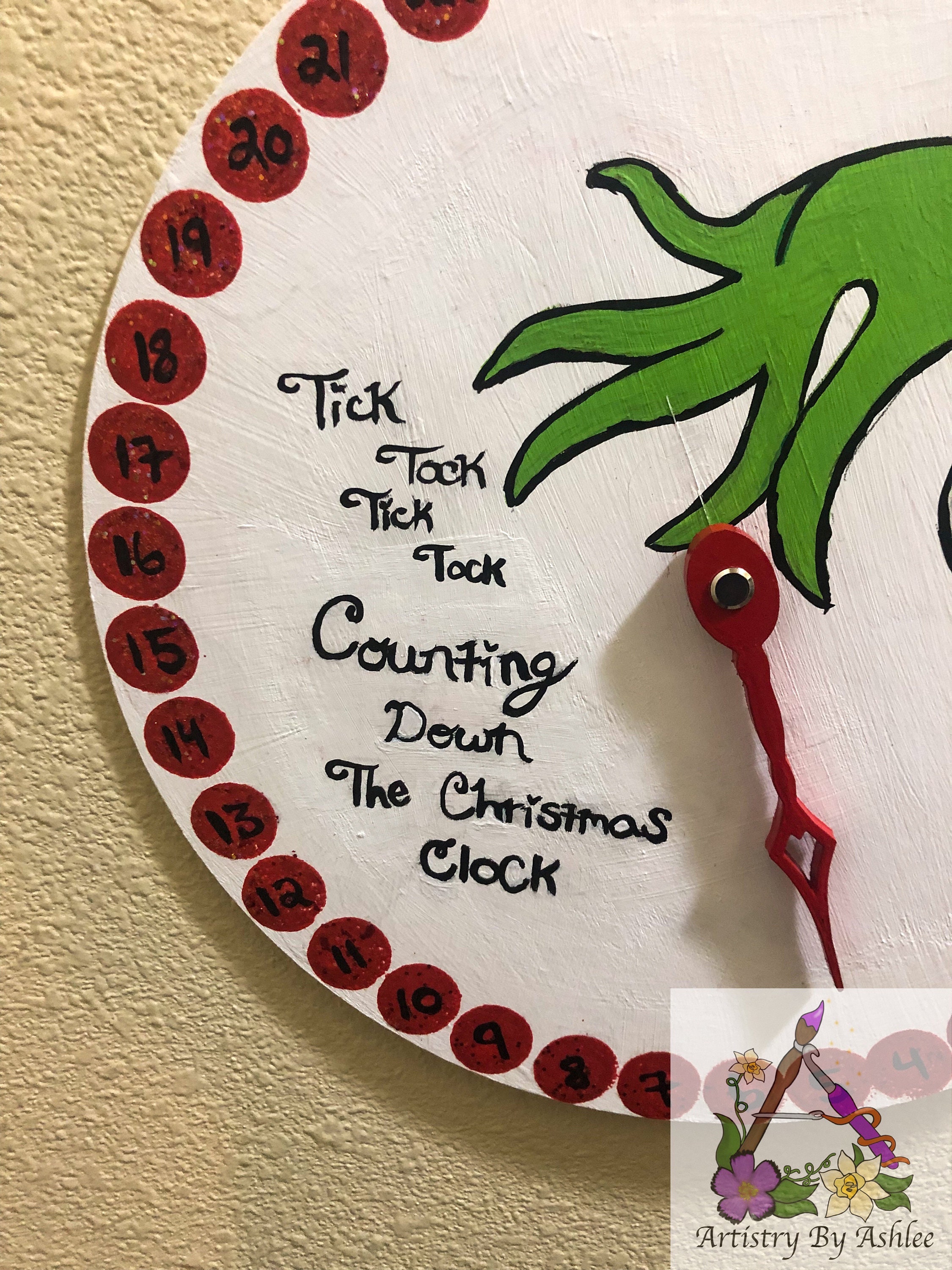 Grinch Count Down Christmas Clock - Etsy