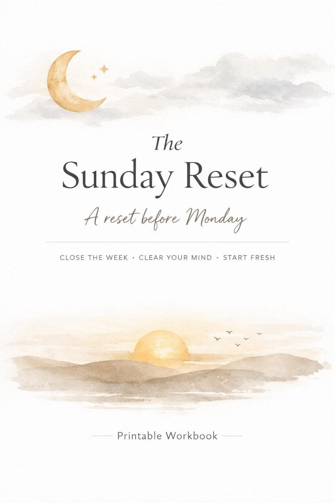 Sunday Reset Printable | Weekly Mental Clutter Relief (PDF) - Etsy