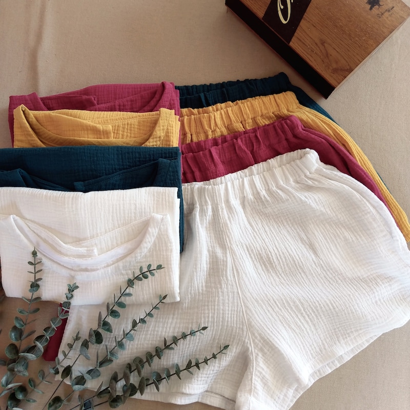 Women Gauze Short Sets - Etsy