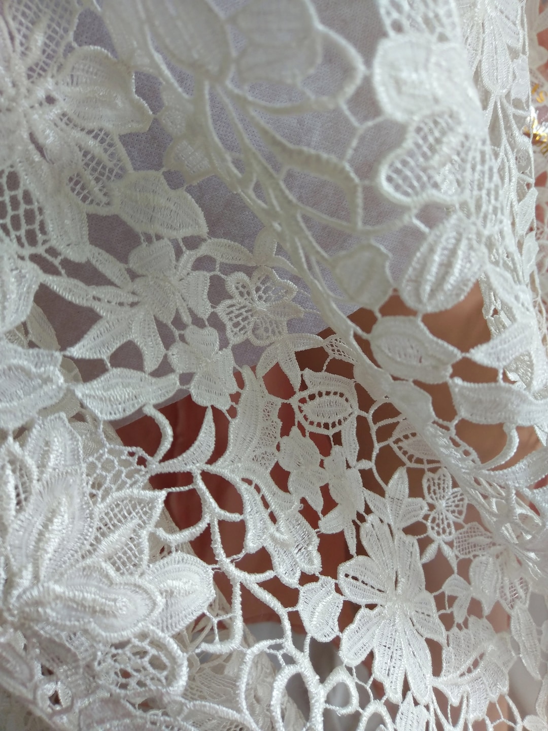 Italy Richly Embroidered Cut Out Floral Cotton/polyester Guipure#bridal ...