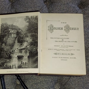 Rare Find 1st Edition, 1st Print the Golden Censer by Mcgovern, 1881-1882 Illustrated Spencerian ...