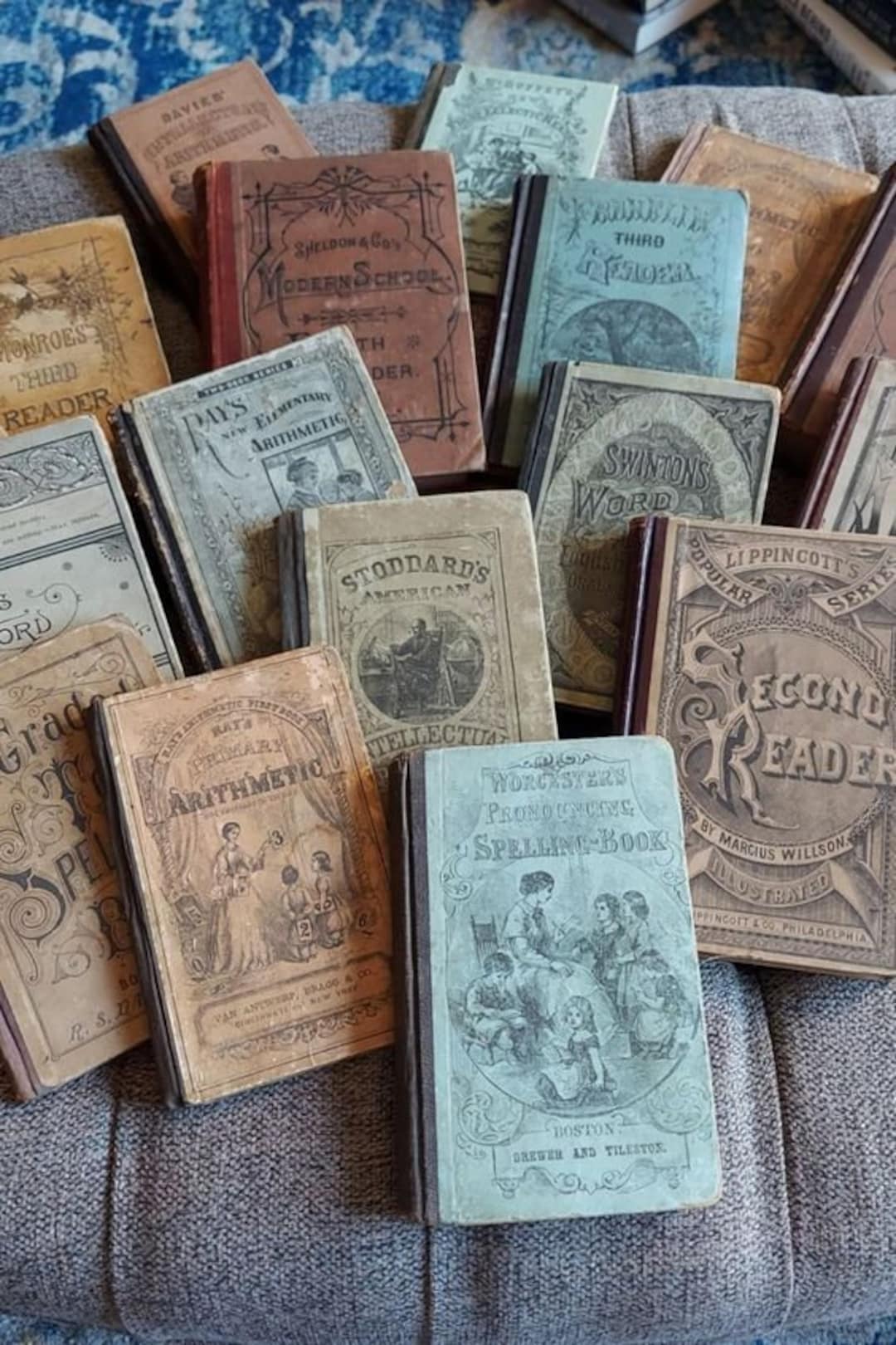 Civil War Era School Books, 1800s Children's Books, Spellers, Readers ...