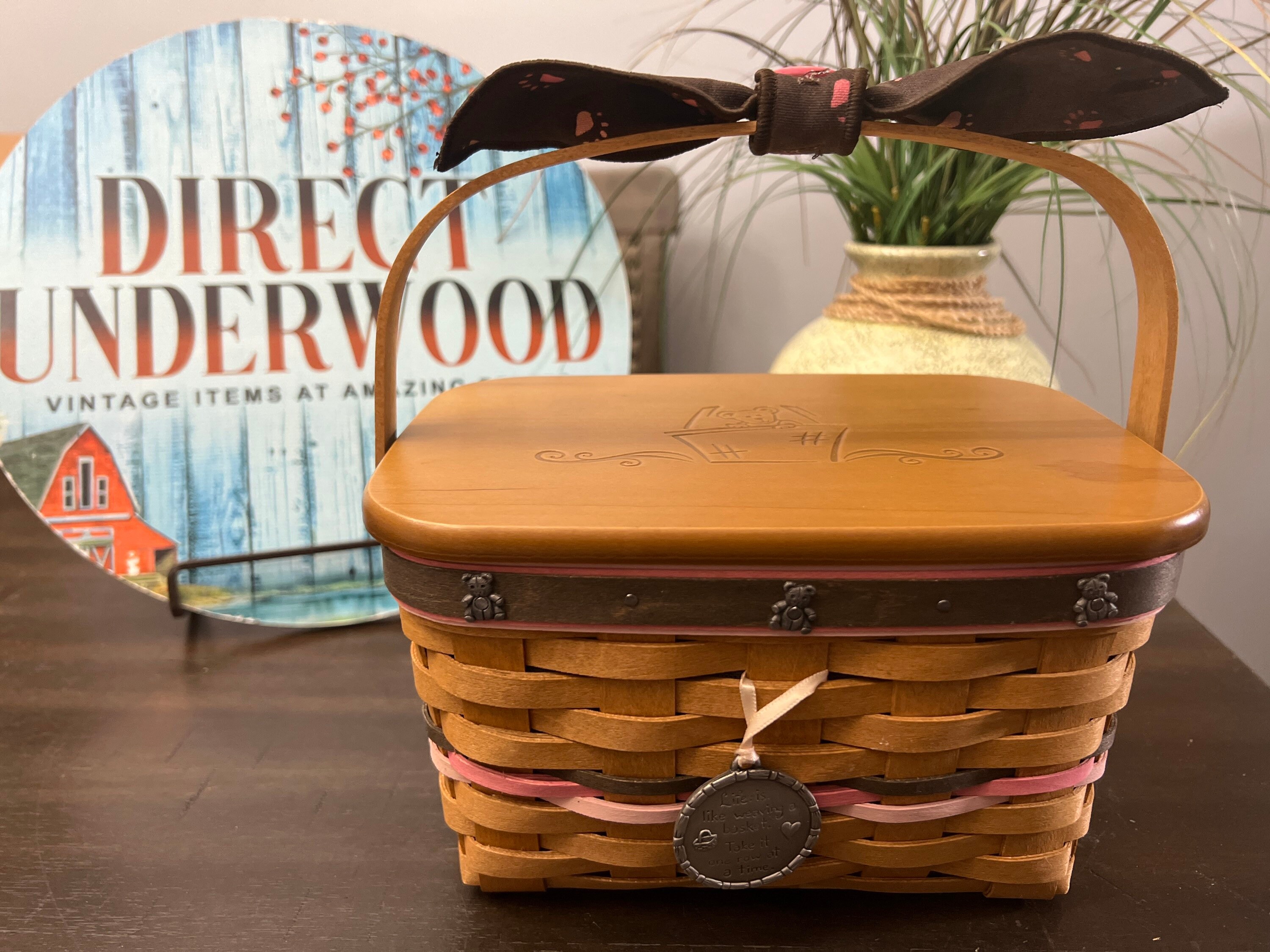 Longaberger Boyd Bear Basket Combo. Plastic Insert Engraved - Etsy