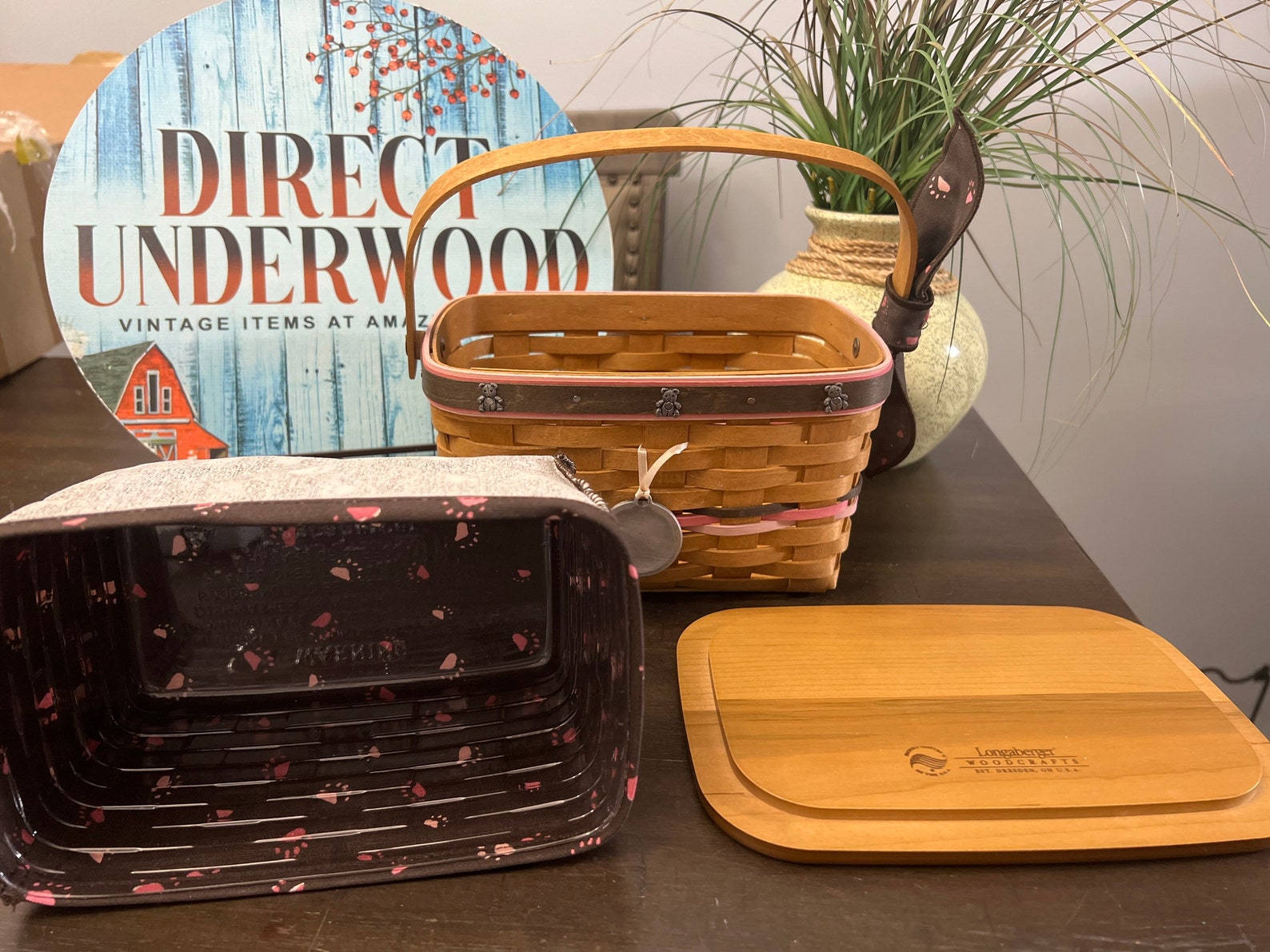 Longaberger Boyd Bear Basket Combo. Plastic Insert Engraved - Etsy