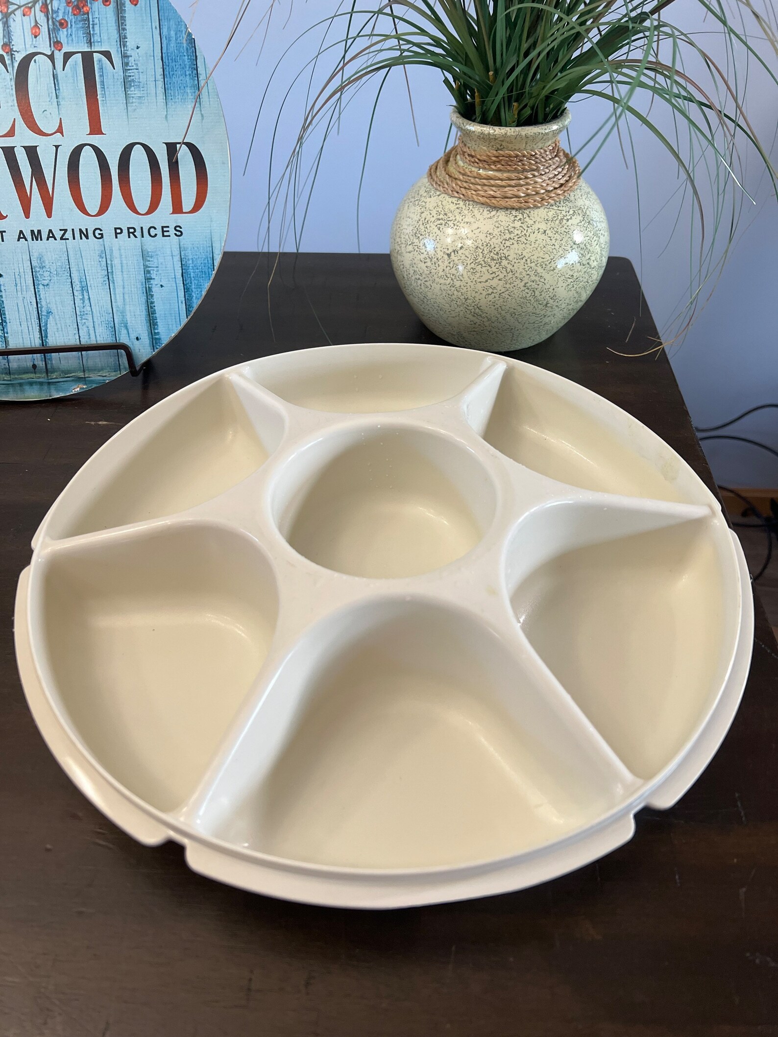 Vintage Tupperware Almond Vegetable Dip / Snack Tray With Lid. - Etsy