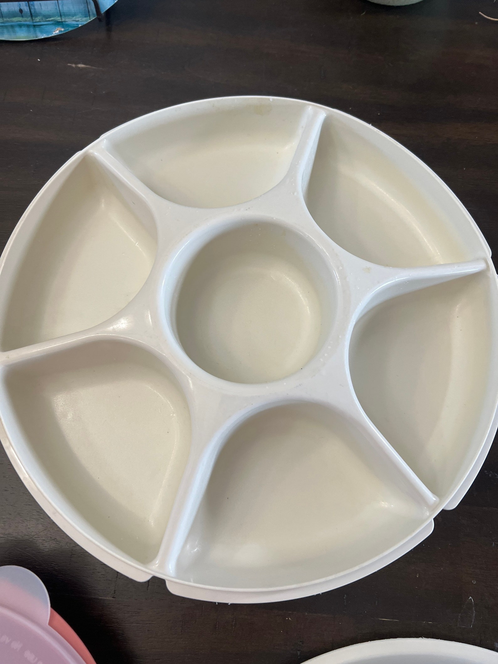 Vintage Tupperware Almond Vegetable Dip / Snack Tray With Lid. - Etsy