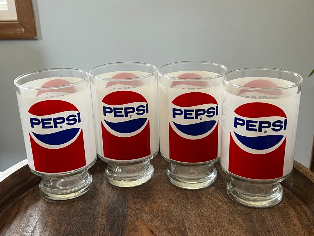 Vintage Pepsi / Pepsi Cola Retro 70s Drinking Glasses. Large 32 Ounce ...