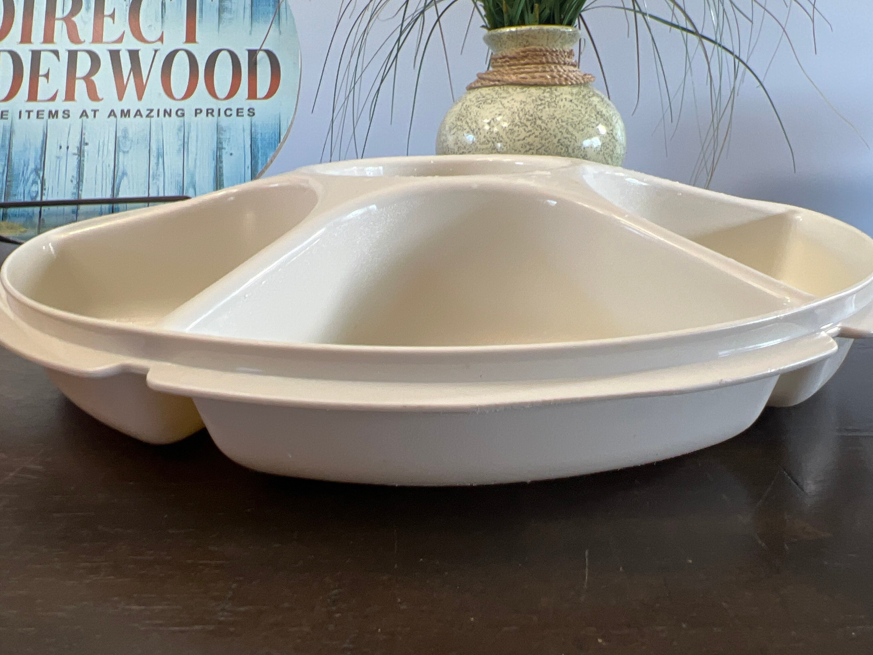 Vintage Tupperware Almond Vegetable Dip / Snack Tray With Lid. - Etsy