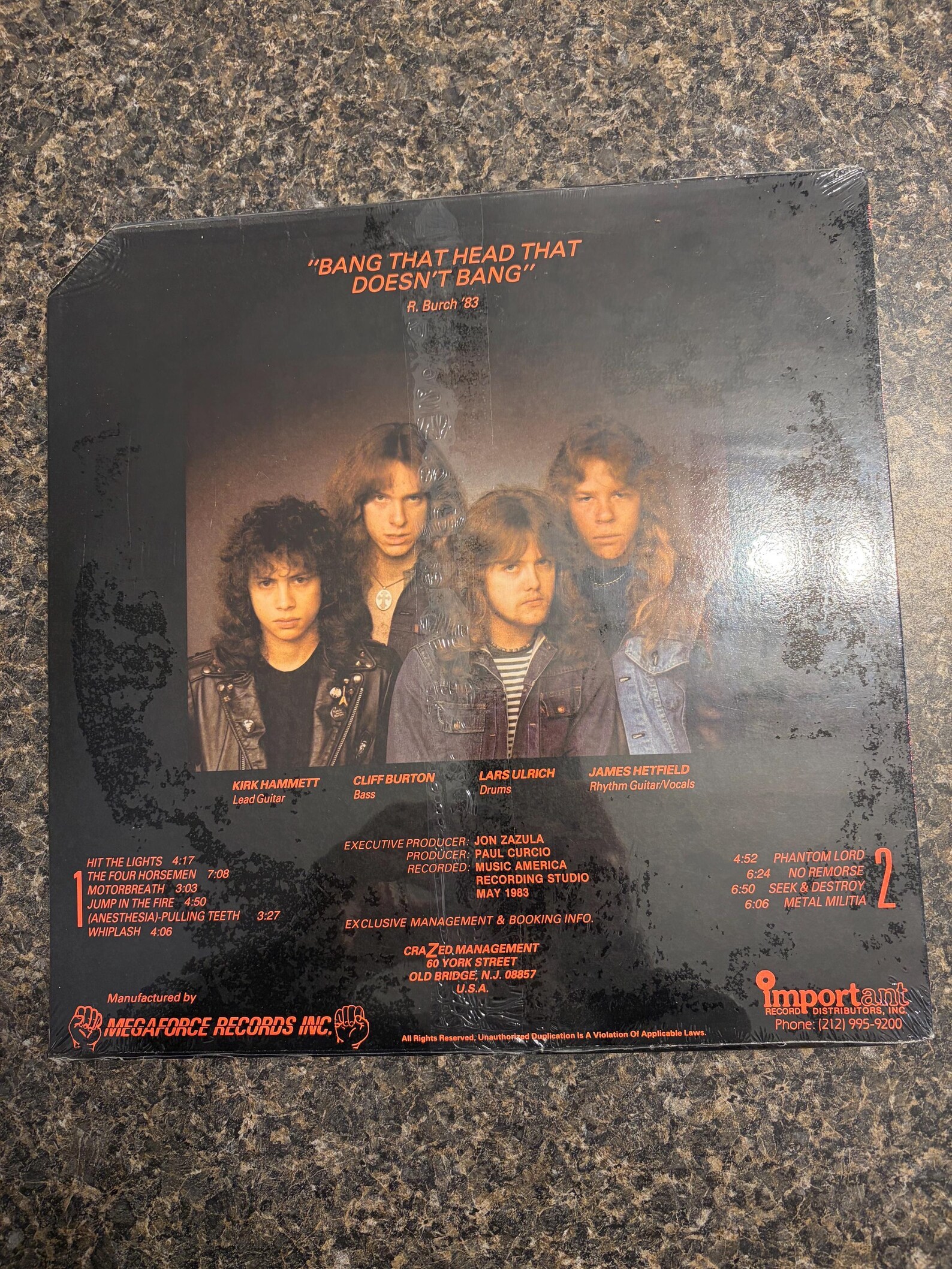 Super Rare Sealed 1st Press on Megaforce Records Metallica Kill Em All ...