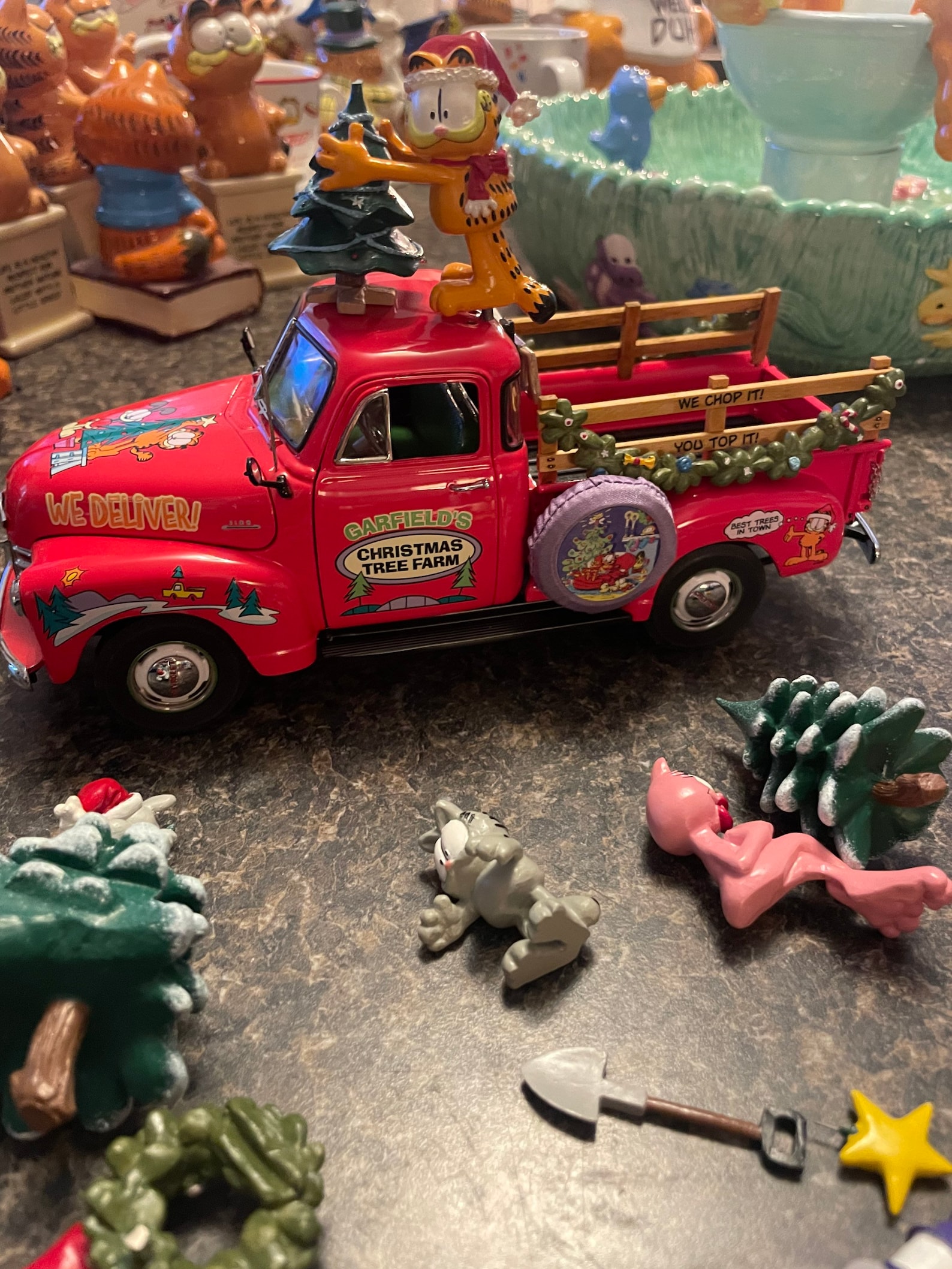 Very Rare Garfield Christmas Tree Farm Truck Complete With All - Etsy