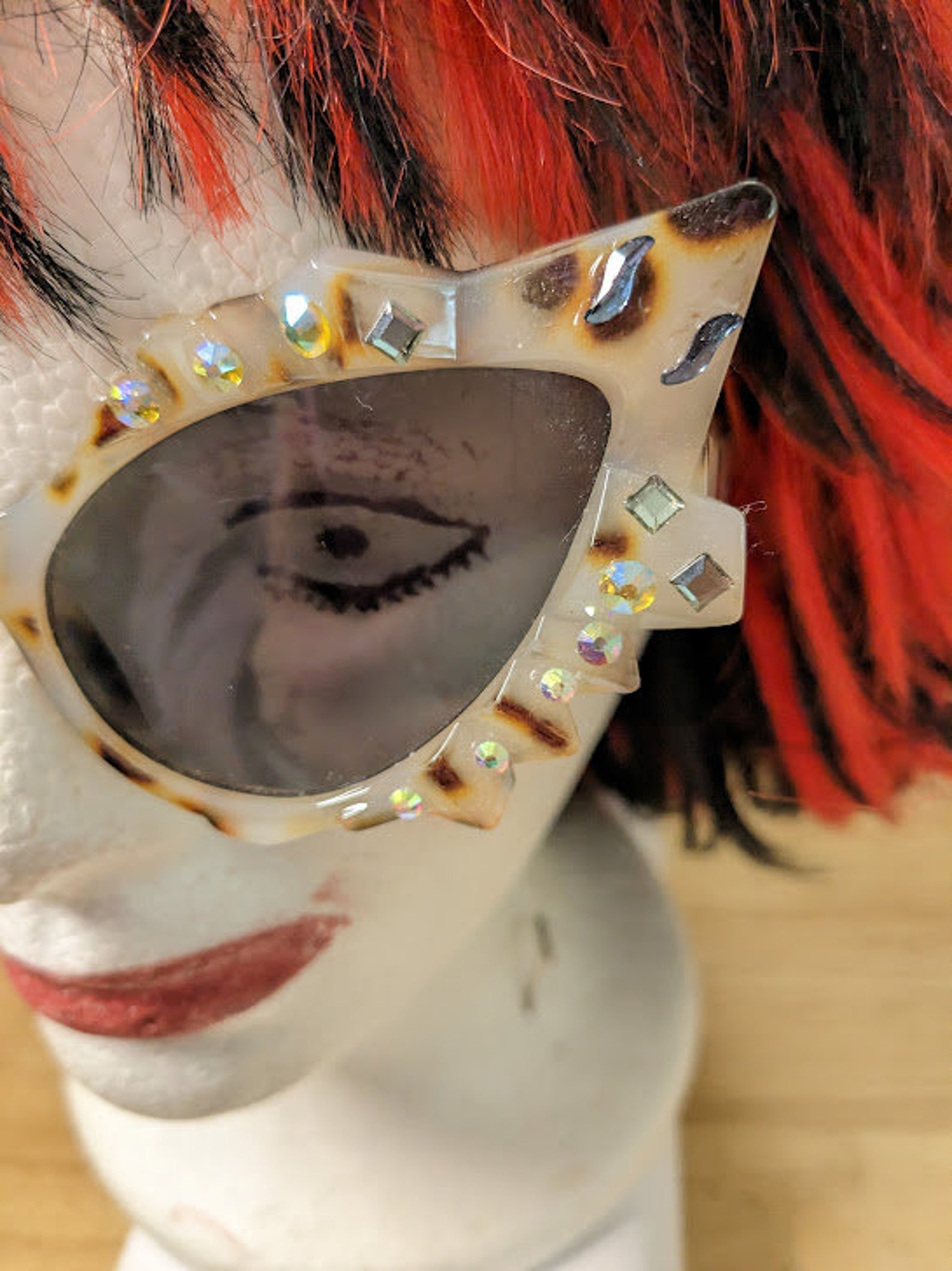 Blingy Glam Cat Eye Sunglasses - Etsy