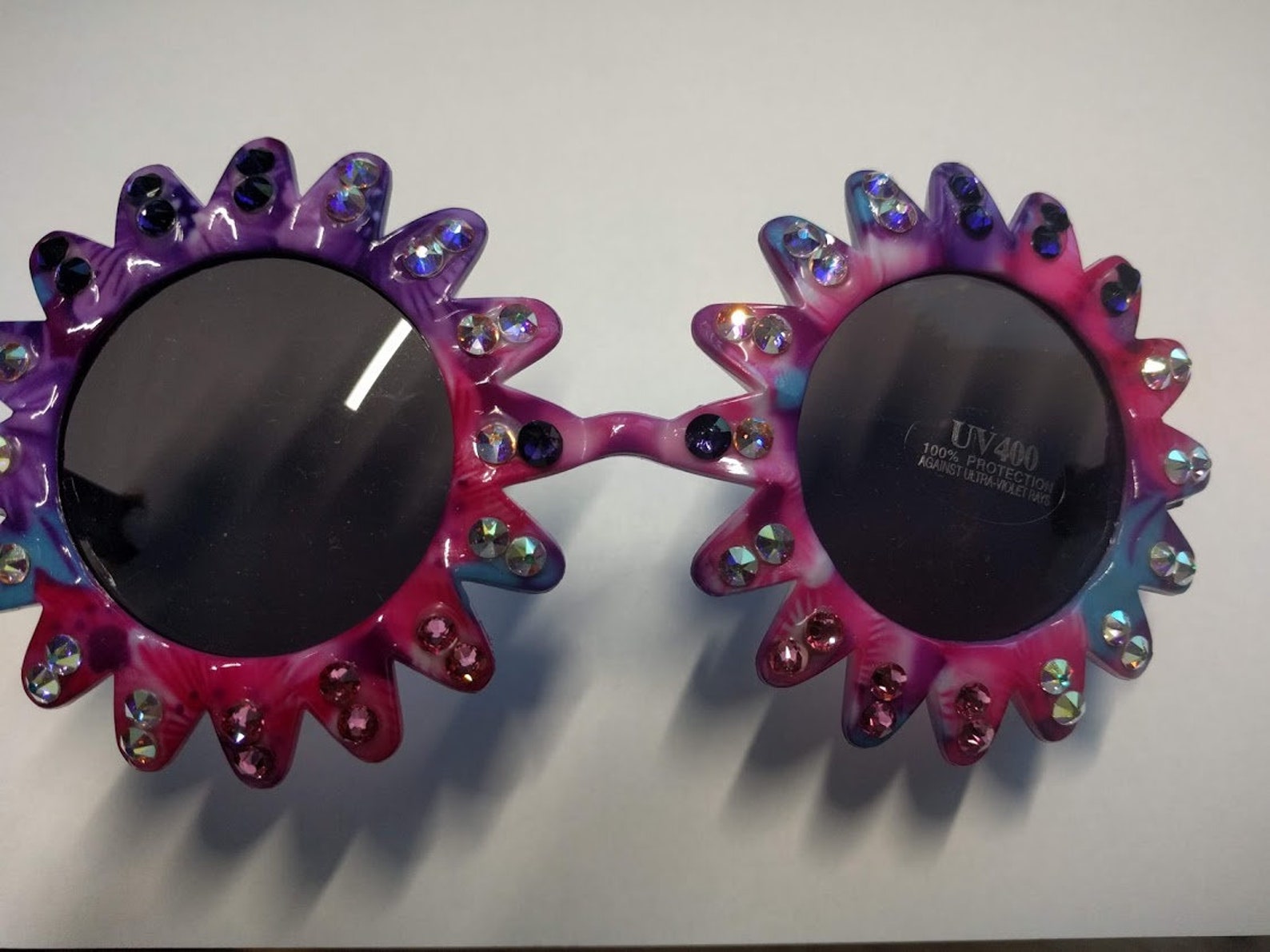 Blingy Flower Power Sunglasses Etsyde