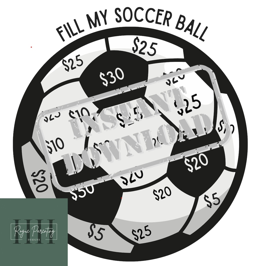 Soccer Fundraiser, Fill My Soccer Ball, INSTANT DOWNLOAD, Fundraiser ...