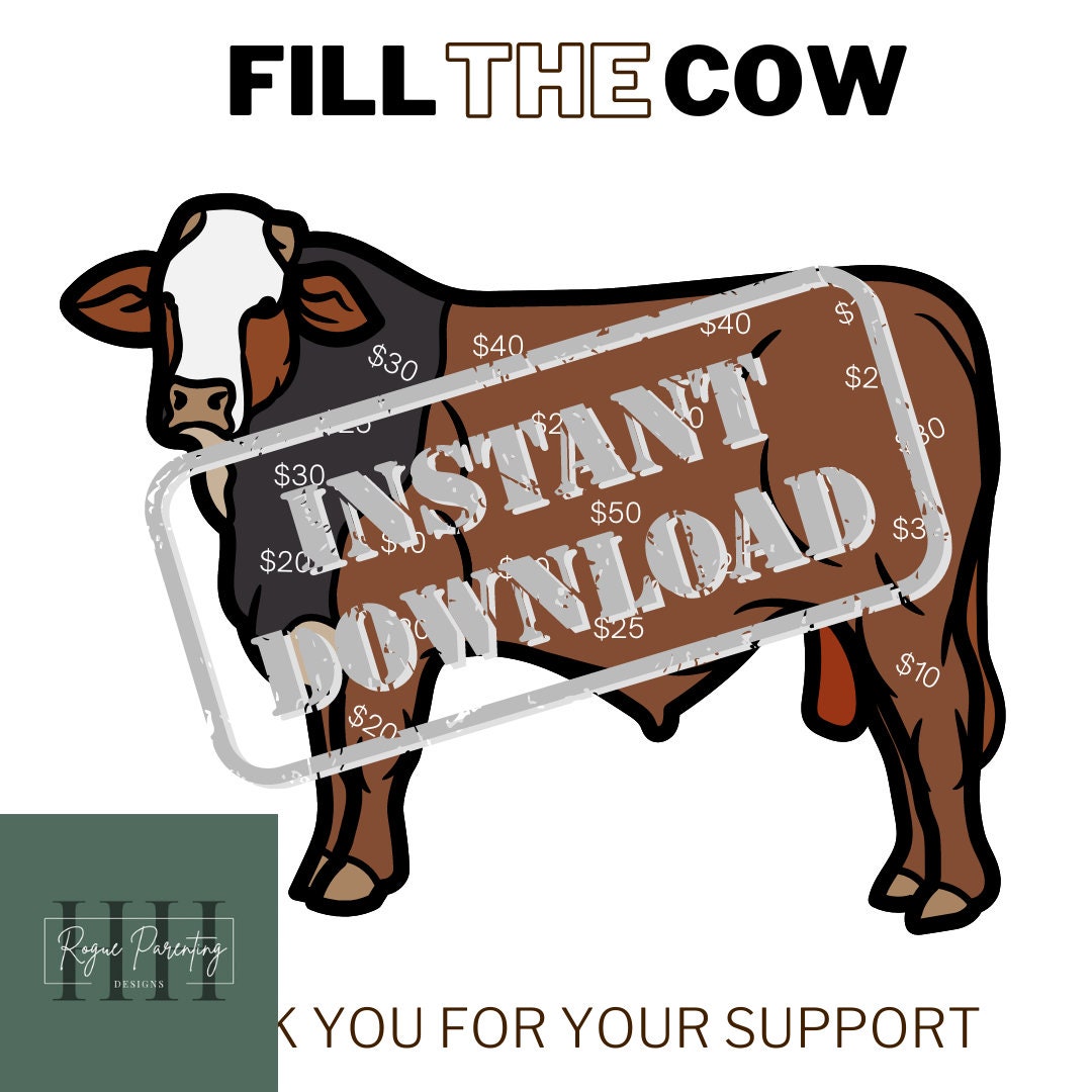 FFA Fundraiser, Fill My Cow, 4H Fundraiser, Instant Download ...