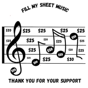 Fill My Sheet Music Fundraiser: Band Camp Donations (instant Download ...