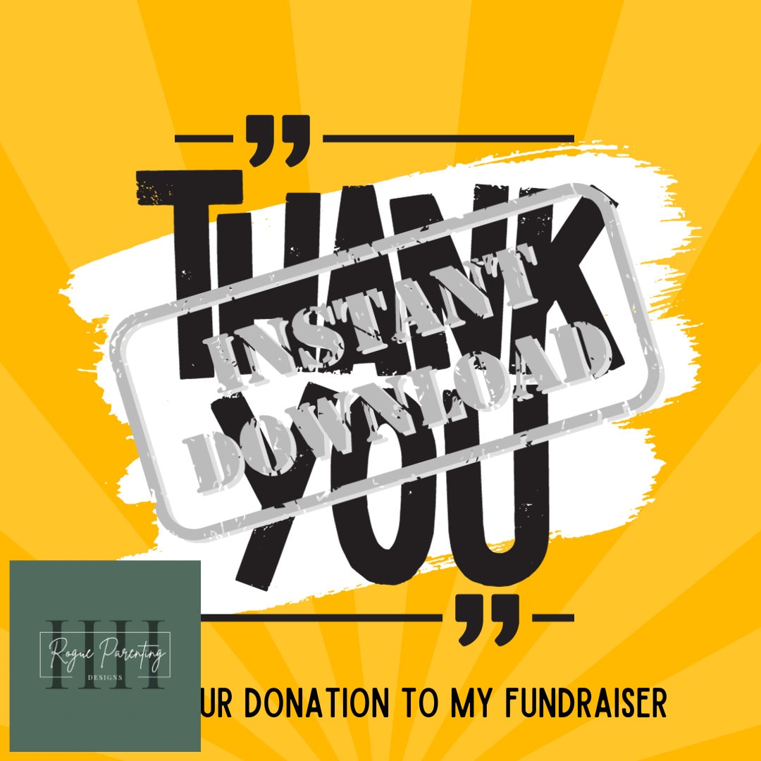 Fundraiser Thank You Card: 6 Note Options (instant Download) - Etsy