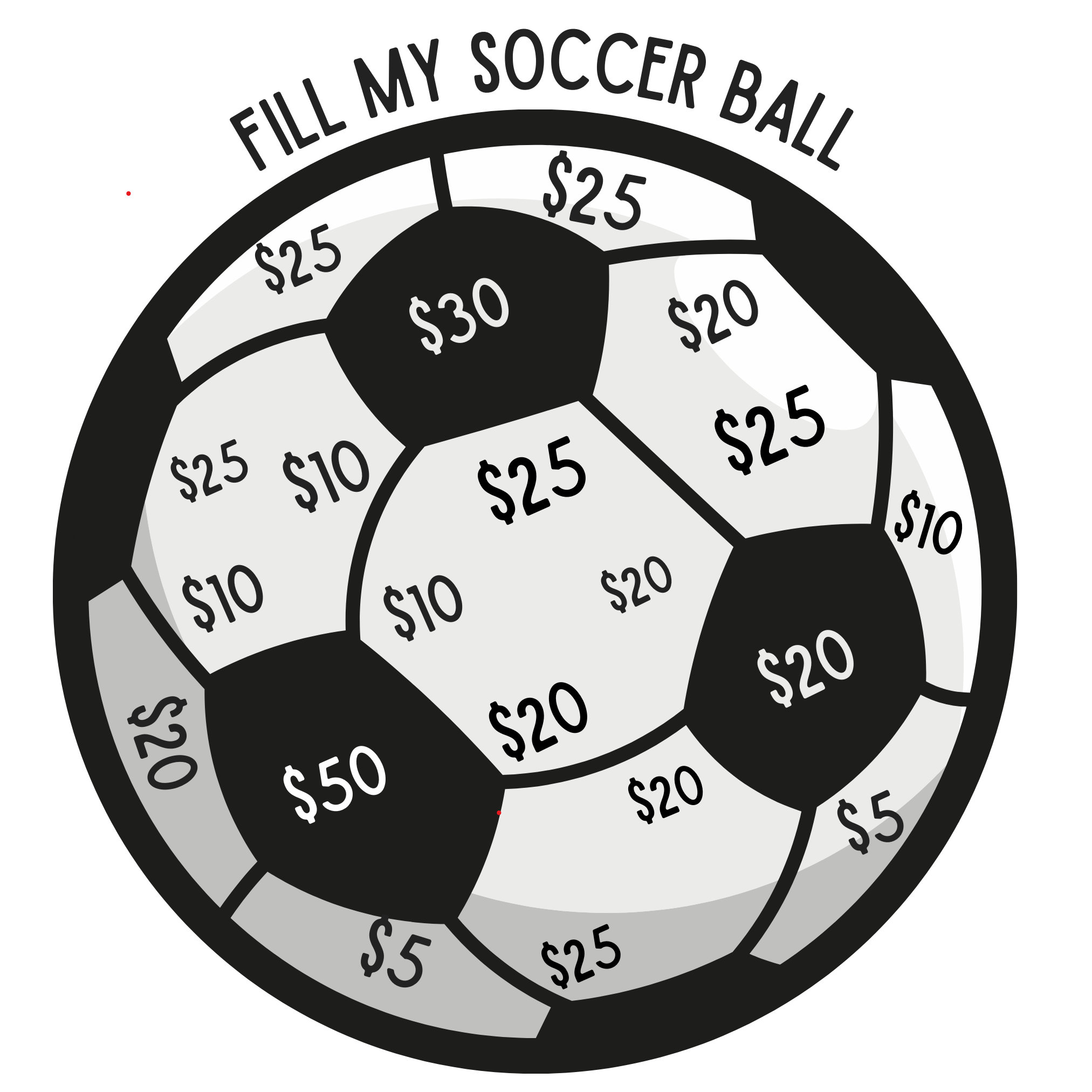 Soccer Fundraiser, Fill My Soccer Ball, INSTANT DOWNLOAD, Fundraiser ...