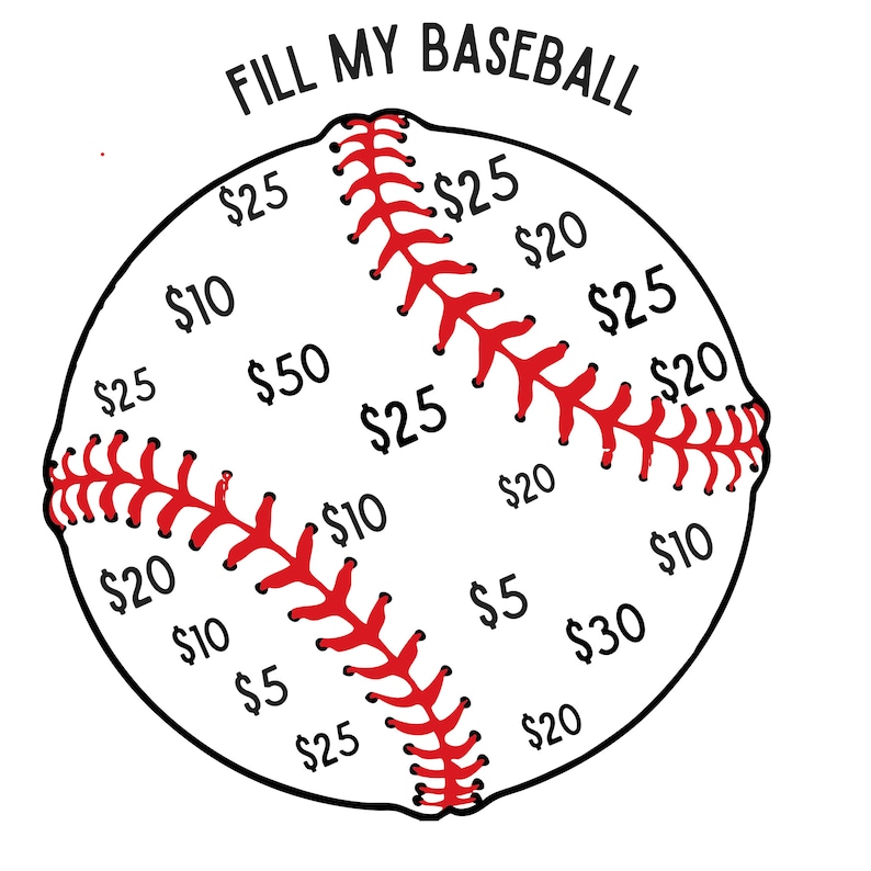Fill My Baseball Fundraiser: Team/club Donations Tracker (instant ...
