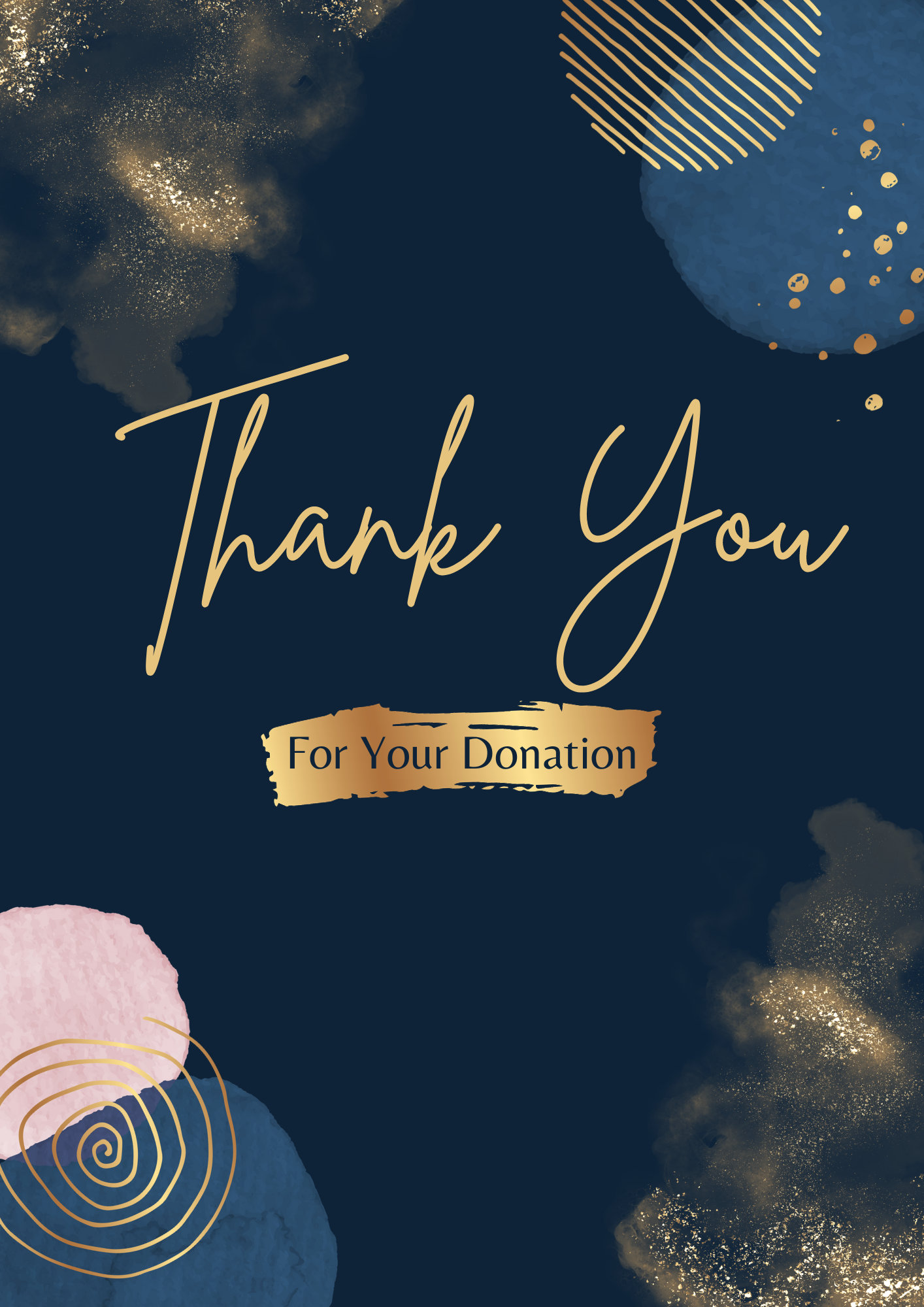Fundraiser Thank You Card: 6 Note Options (instant Download) - Etsy
