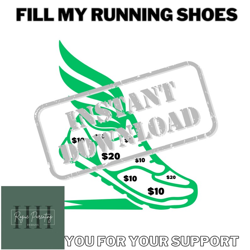 Track & Cross Country Fundraiser: Fill My Running Shoes (instant ...