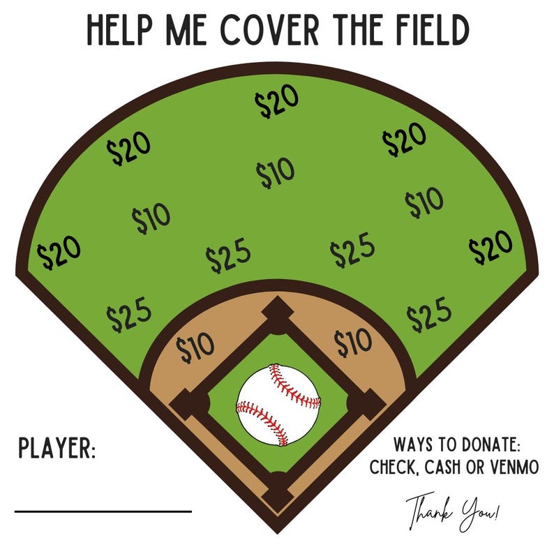 Baseball Fundraiser: Sponsor My Season, Team Donations (instant ...